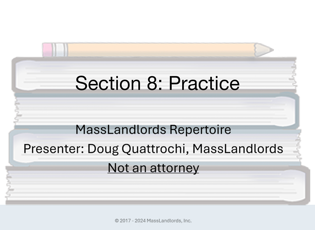 Section 8 Training - MassLandlords.net