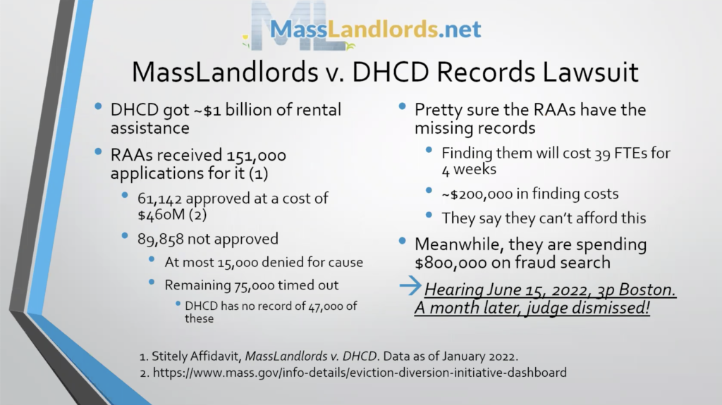 DHCH records lawsuit 2022-08-01 - MassLandlords.net